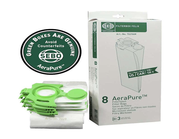 SEBO Felix and Dart Filter Bags - 8 Pack - Ryan’s Sewing & Vacuum Center